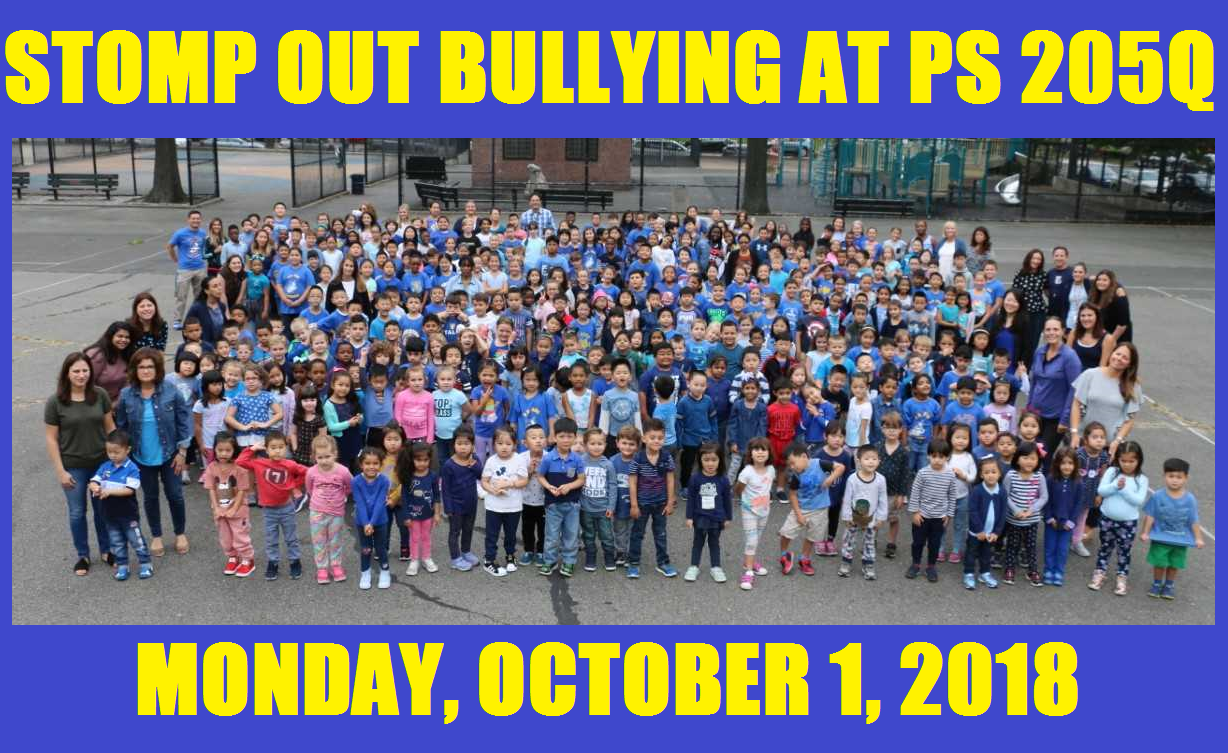 STOMP OUT BULLYING PHOTO OCTOBER 1, 2018 – PS 205Q Alexander Graham Bell