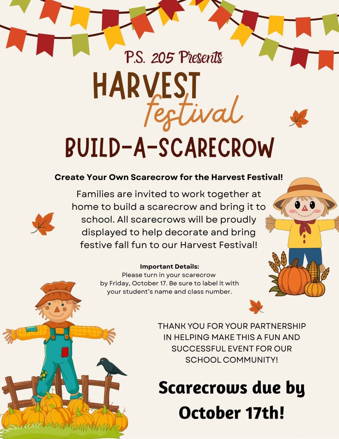 Build a Scarecrow – PS 205Q Alexander Graham Bell
